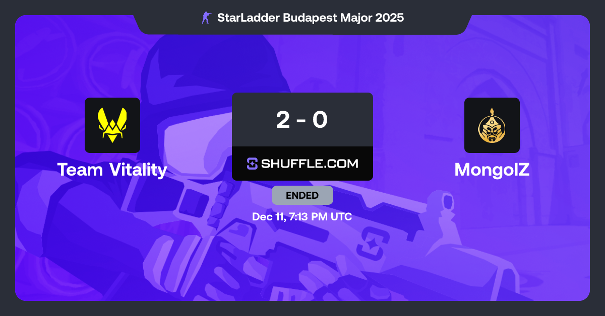 Opklada na Team Vitality vs MongolZ | Shuffle VIP Crypto kazino