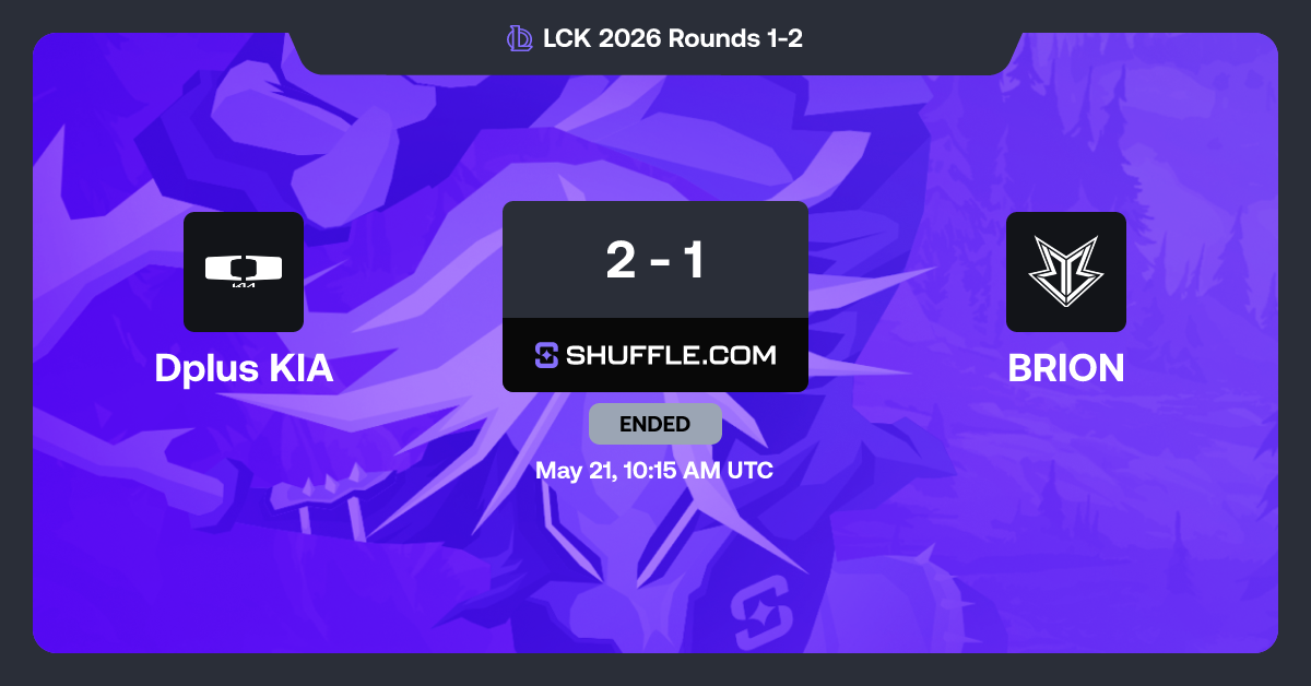 Bet Dplus KIA vs BRION | Shuffle - VIP Crypto Casino