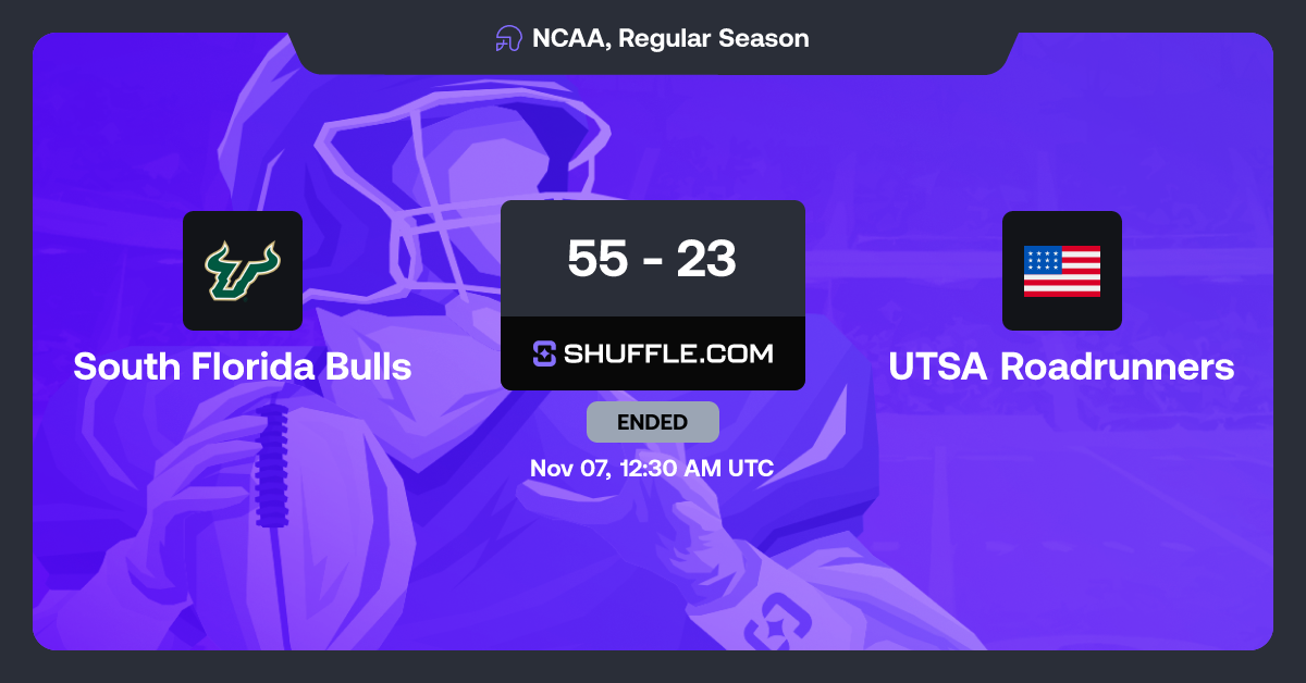 Bet South Florida Bulls vs UTSA Roadrunners | Shuffle - VIP Crypto Casino