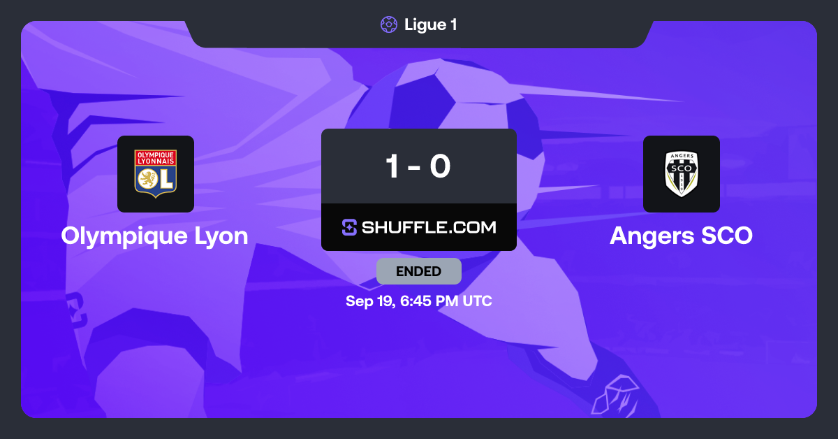 Bet Olympique Lyon vs Angers SCO | Shuffle - VIP Crypto Casino