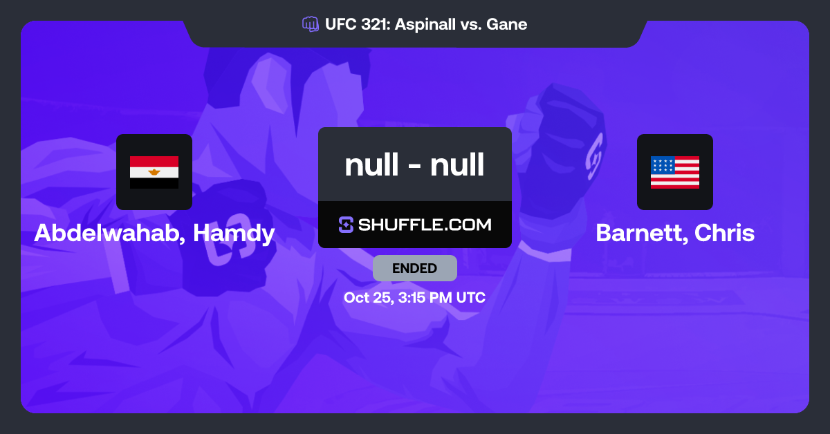 Bet Abdelwahab, Hamdy vs Barnett, Chris | Shuffle - VIP Crypto Casino